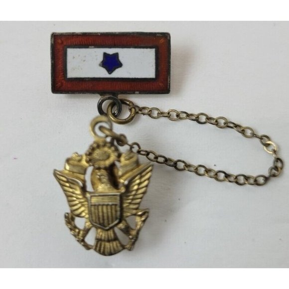 Jewelry | Vintage Wwii Sterling Silver Enameled Son In Service Pin Army | Poshmark